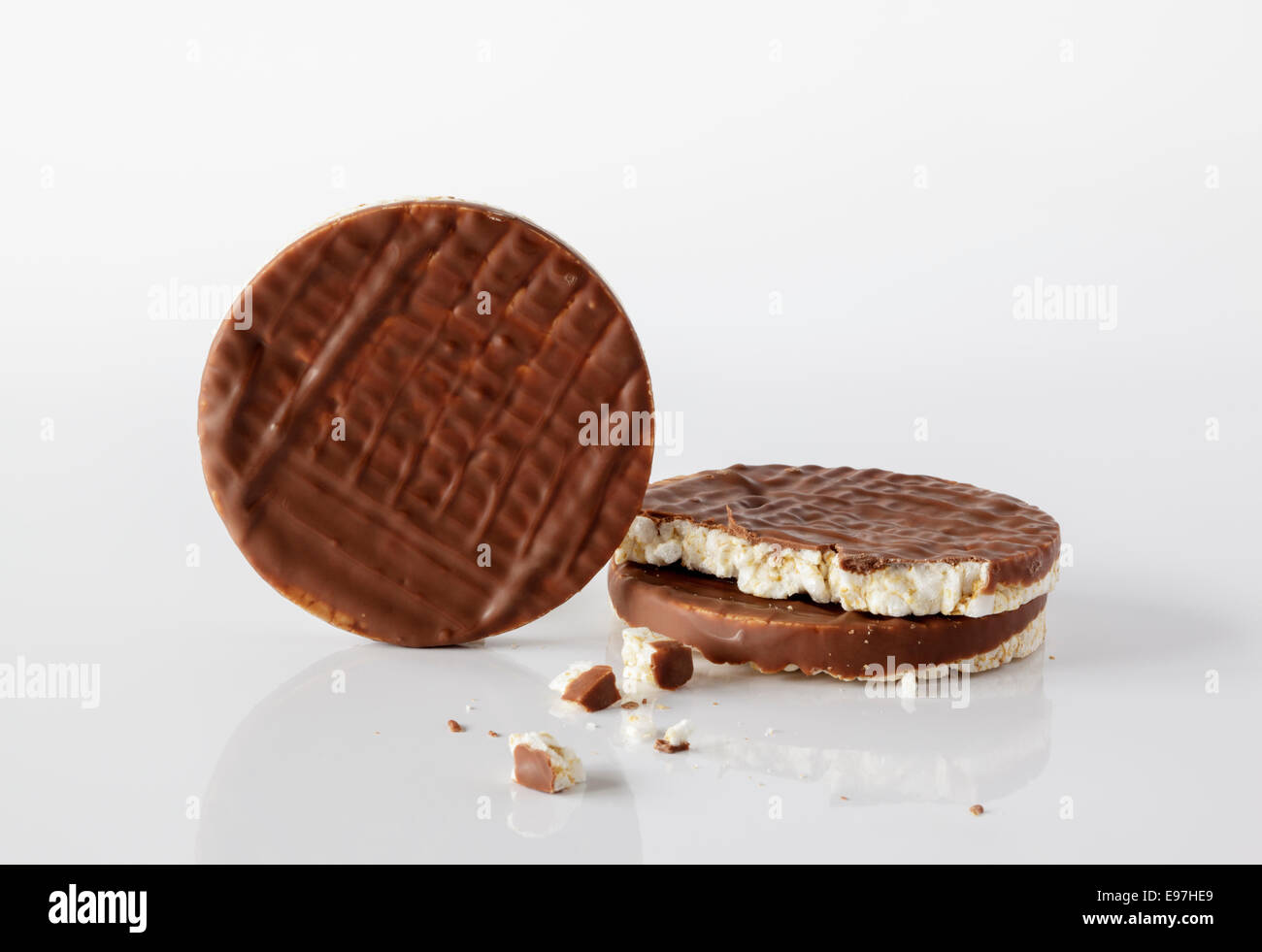Chocolate covered Rice cakes Stock Photo - Alamy