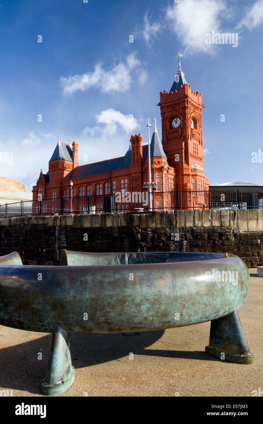 Pierhead Building and Celtic Ring Sculpture by Harvey Hood 1993 ...