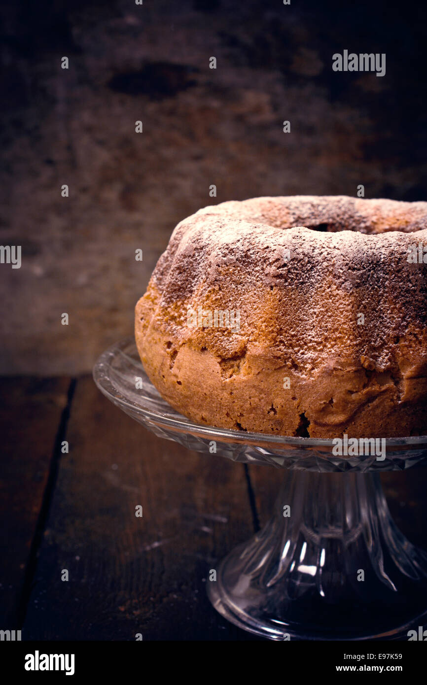 Traditional Austrian marble cake on the wooden background,selective ...