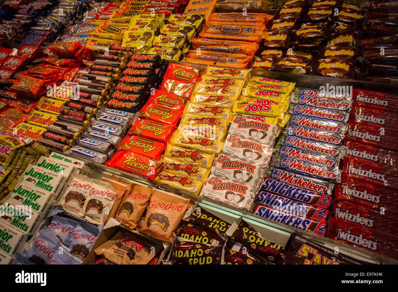 A selection of candy is seen in a candy store in New York Stock Photo ...