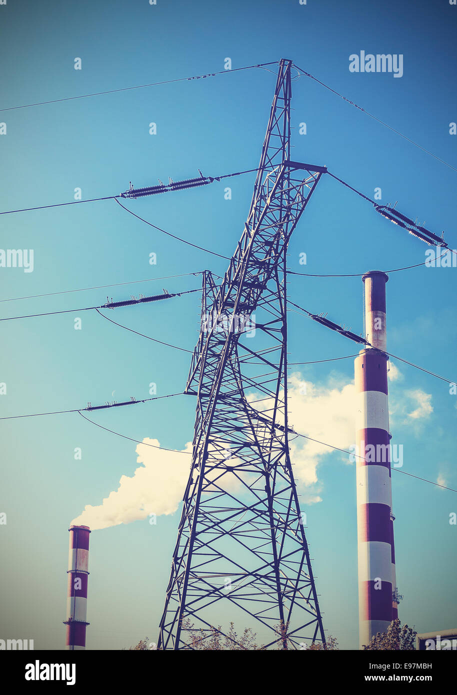 Vintage picture of industrial infrastructure Stock Photo - Alamy