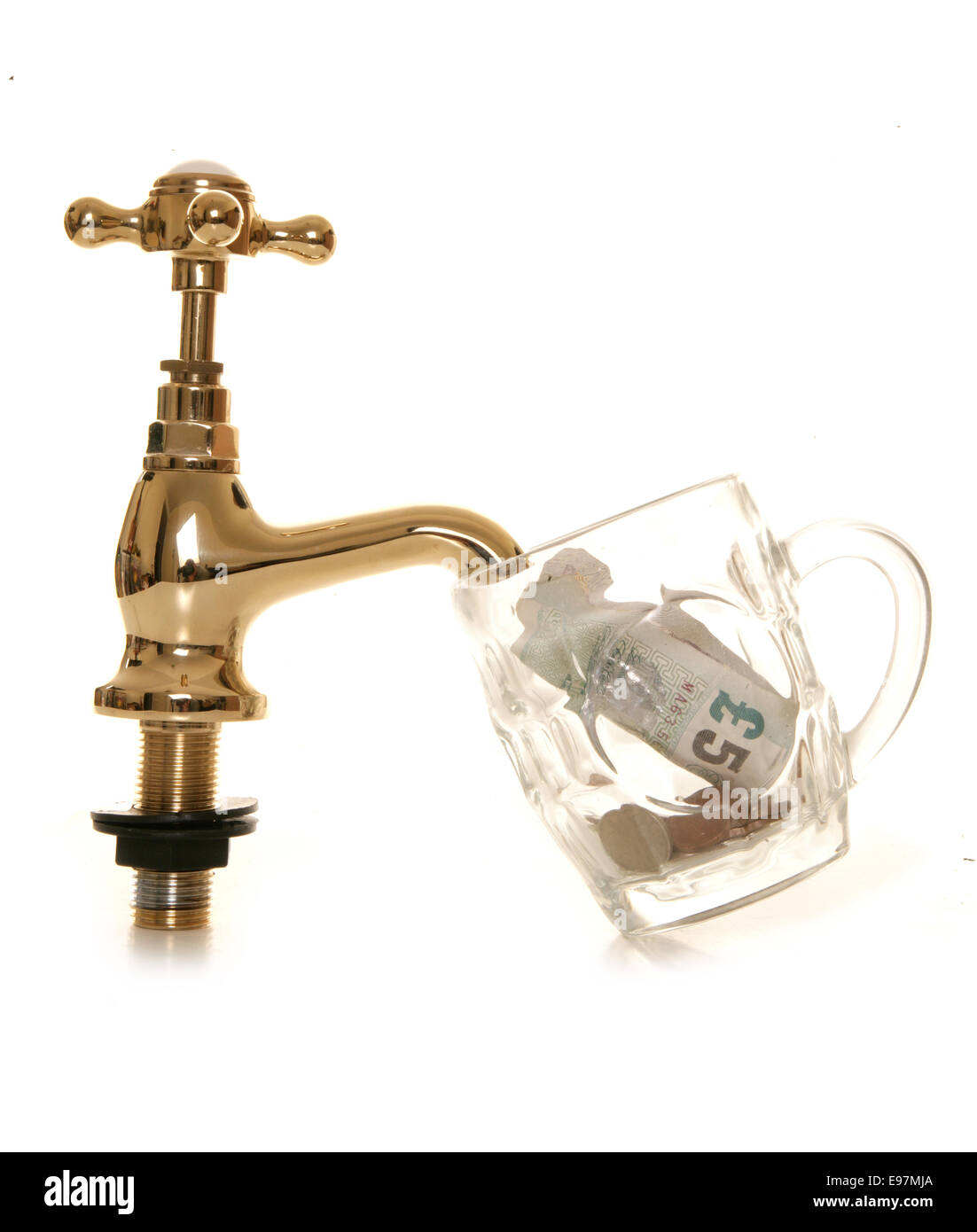 Pint glass money hi-res stock photography and images - Alamy
