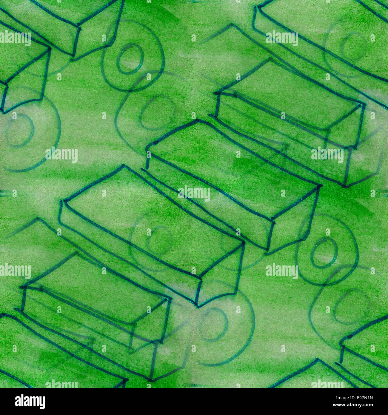 seamless pattern watercolor green texture background wallpaper h Stock ...