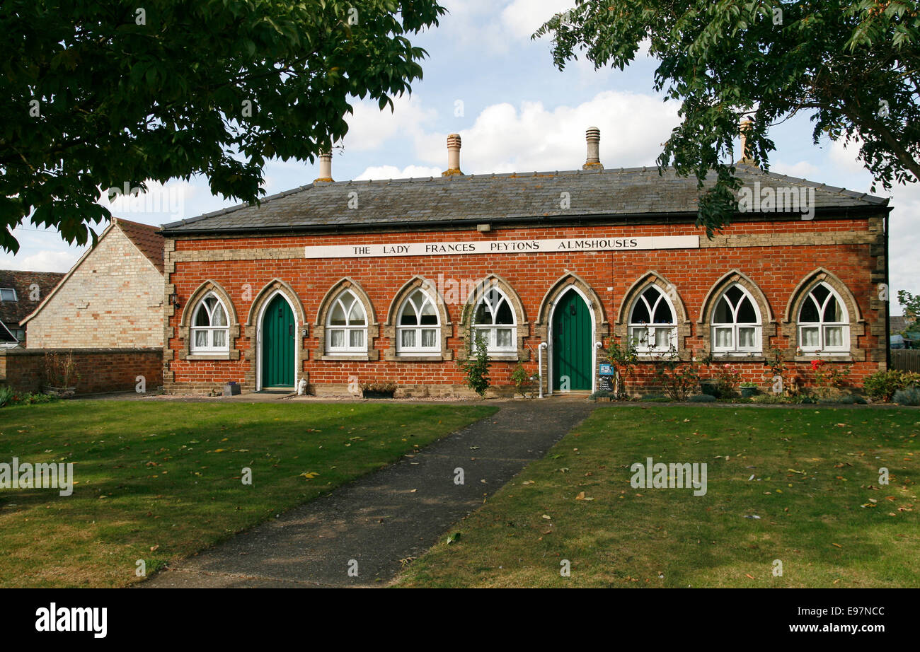 Lady Francis Peyton's Almshouses Isleham Cambridgeshire England UK ...
