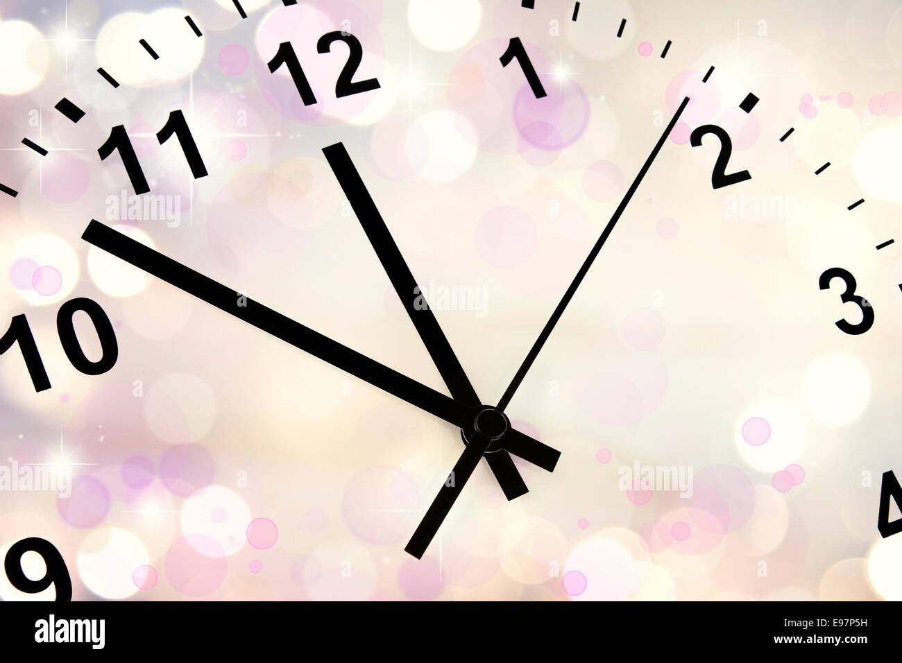 Clock face and abstract background. New Year. Christmas Stock Photo - Alamy