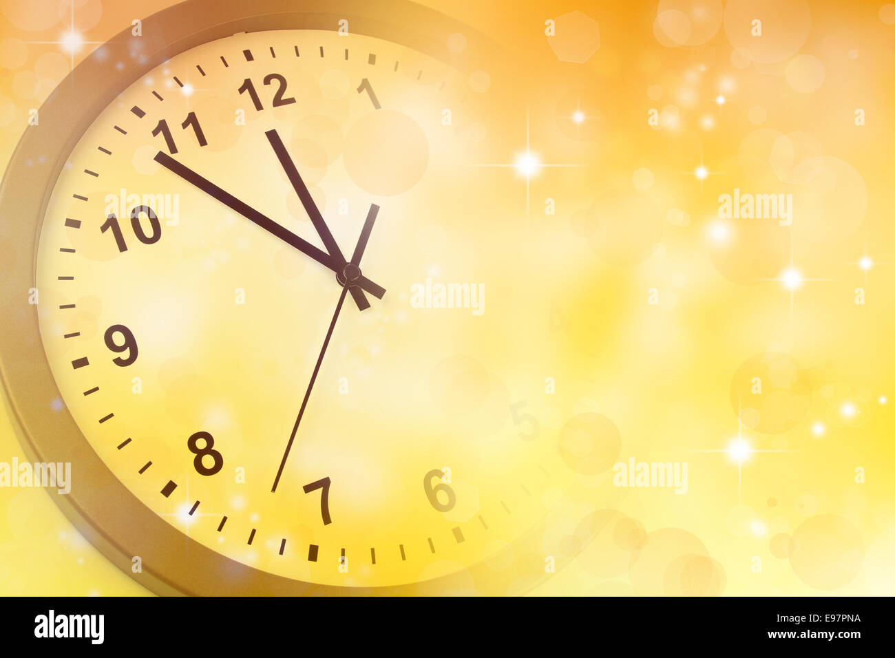 Clock face and abstract background. New Year. Christmas Stock Photo - Alamy