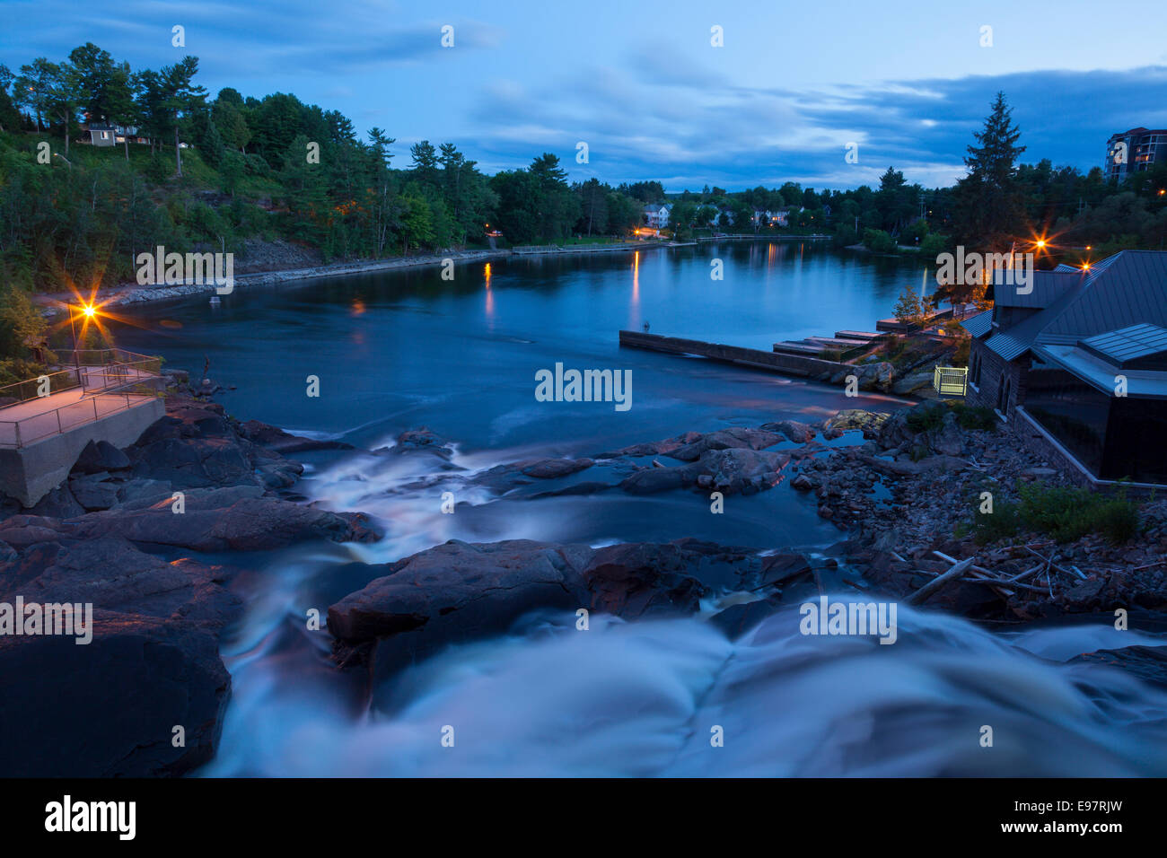 Overlooking Bracebridge Falls and the Muskoka River. Bracebridge ...