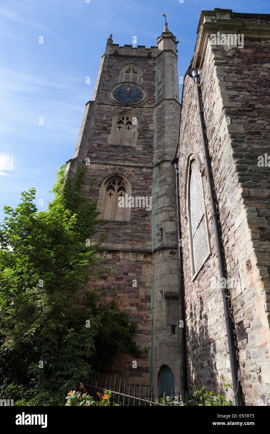 Boarded up windows of St Michael on the Mount Without church in Bristol ...