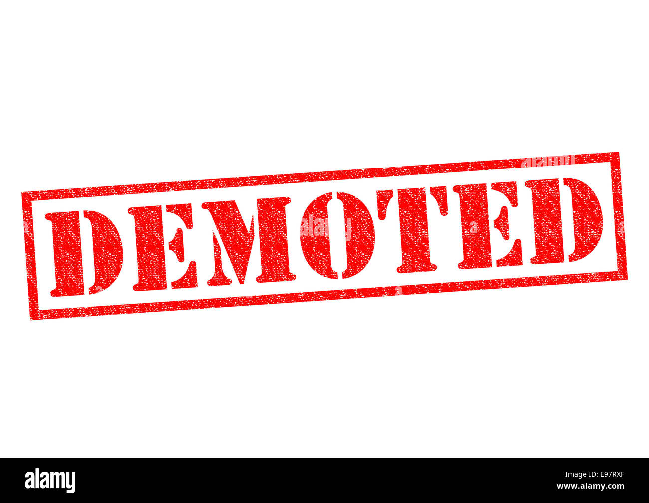 DEMOTED red Rubber Stamp over a white background Stock Photo - Alamy