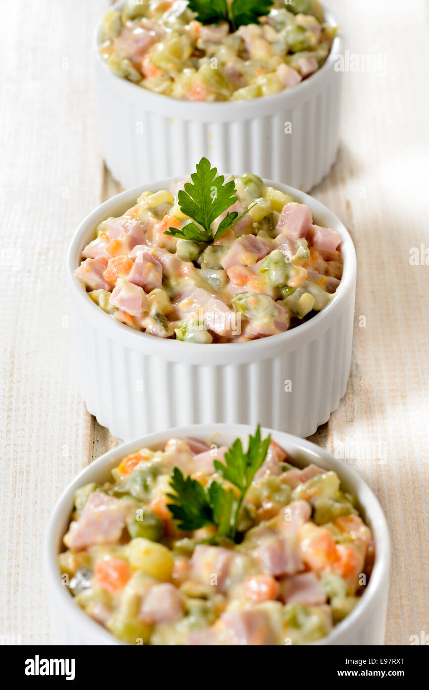 Salad white beans ham hi-res stock photography and images - Alamy