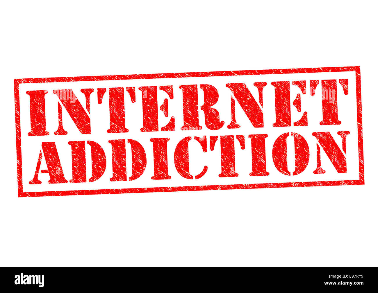 INTERNET ADDICTION red Rubber Stamp over a white background Stock Photo ...