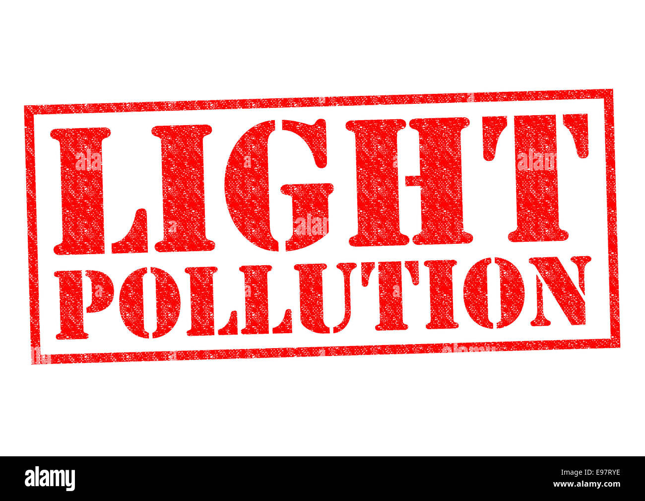 LIGHT POLLUTION red Rubber Stamp over a white background Stock Photo ...