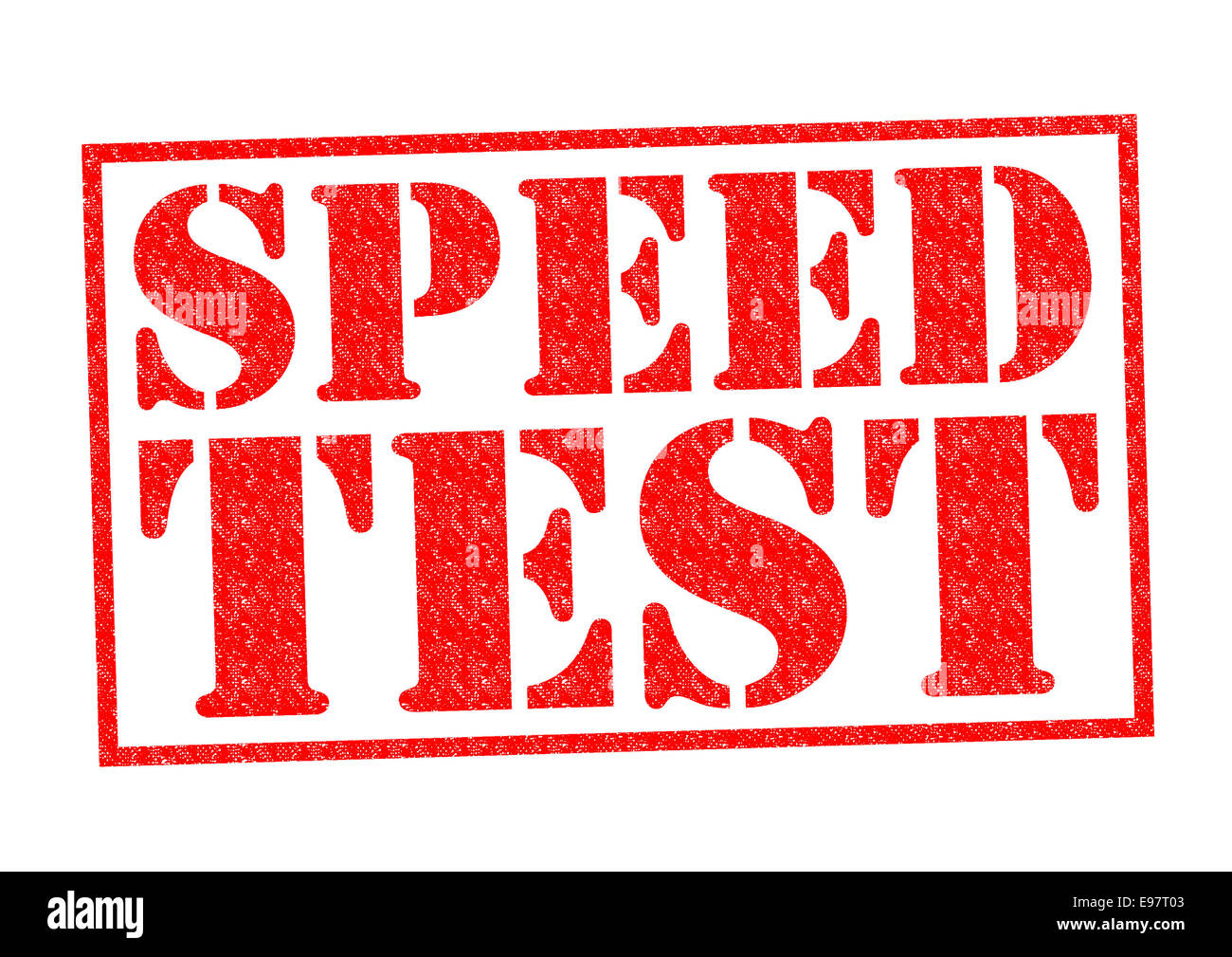 SPEED TEST red Rubber Stamp over a white background Stock Photo - Alamy