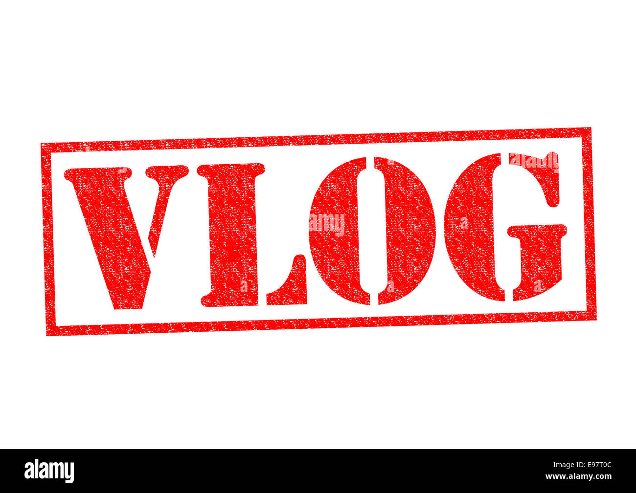 VLOG red Rubber Stamp over a white background Stock Photo - Alamy
