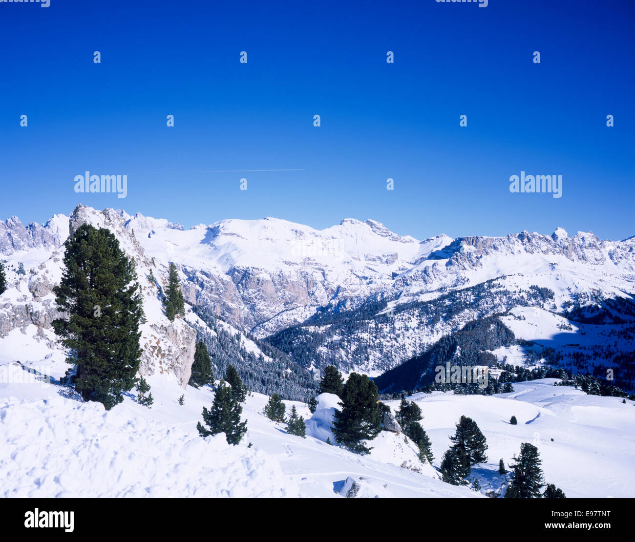 Monte De Stevia above The Langental Vallunga Selva Dolomites Italy ...