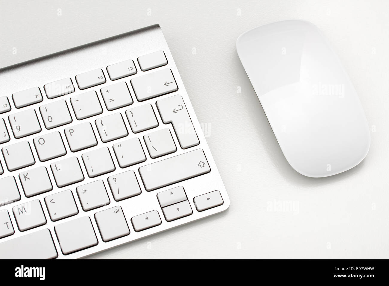 Workplace with keyboard and mouse Stock Photo - Alamy