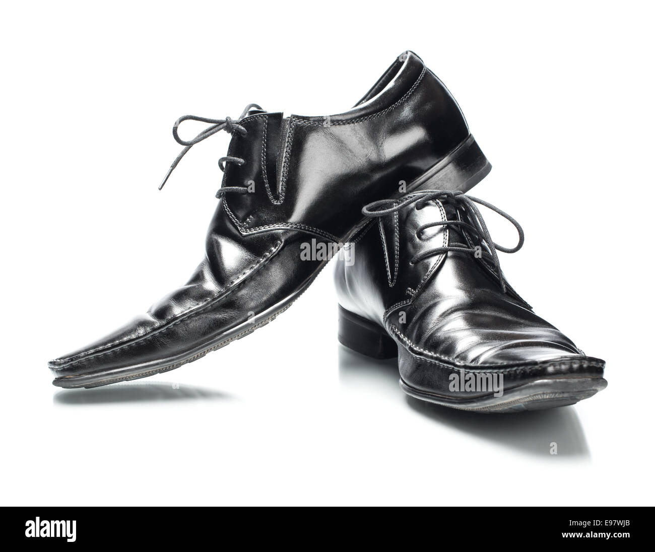 Men's shoes closeup on white background Stock Photo - Alamy