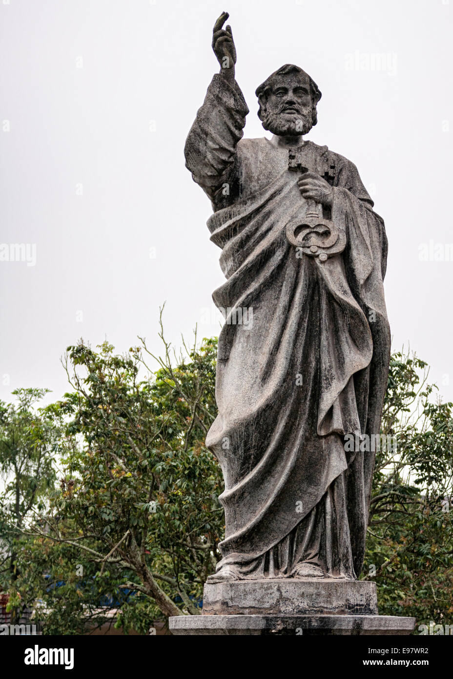 Statue of Saint Peter - Petrus - in Vietnam Stock Photo - Alamy