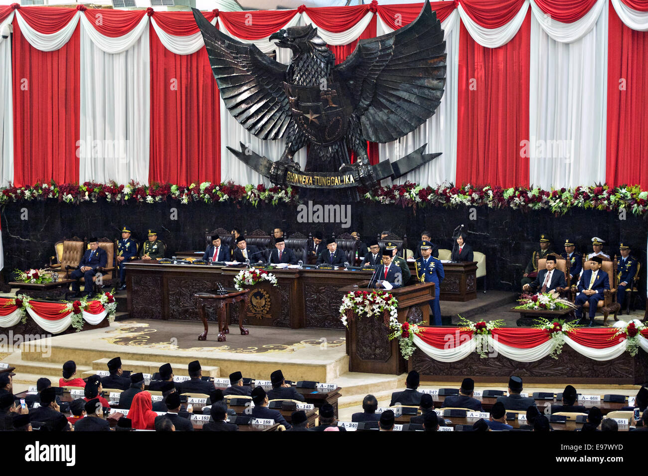 Indonesian President Joko Widodo during his inauguration ceremony ...