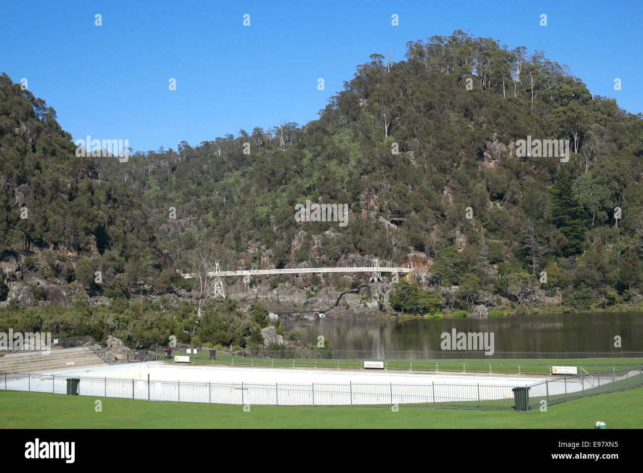 alexander suspension bridge at cataract gorge first basin,launceston ...