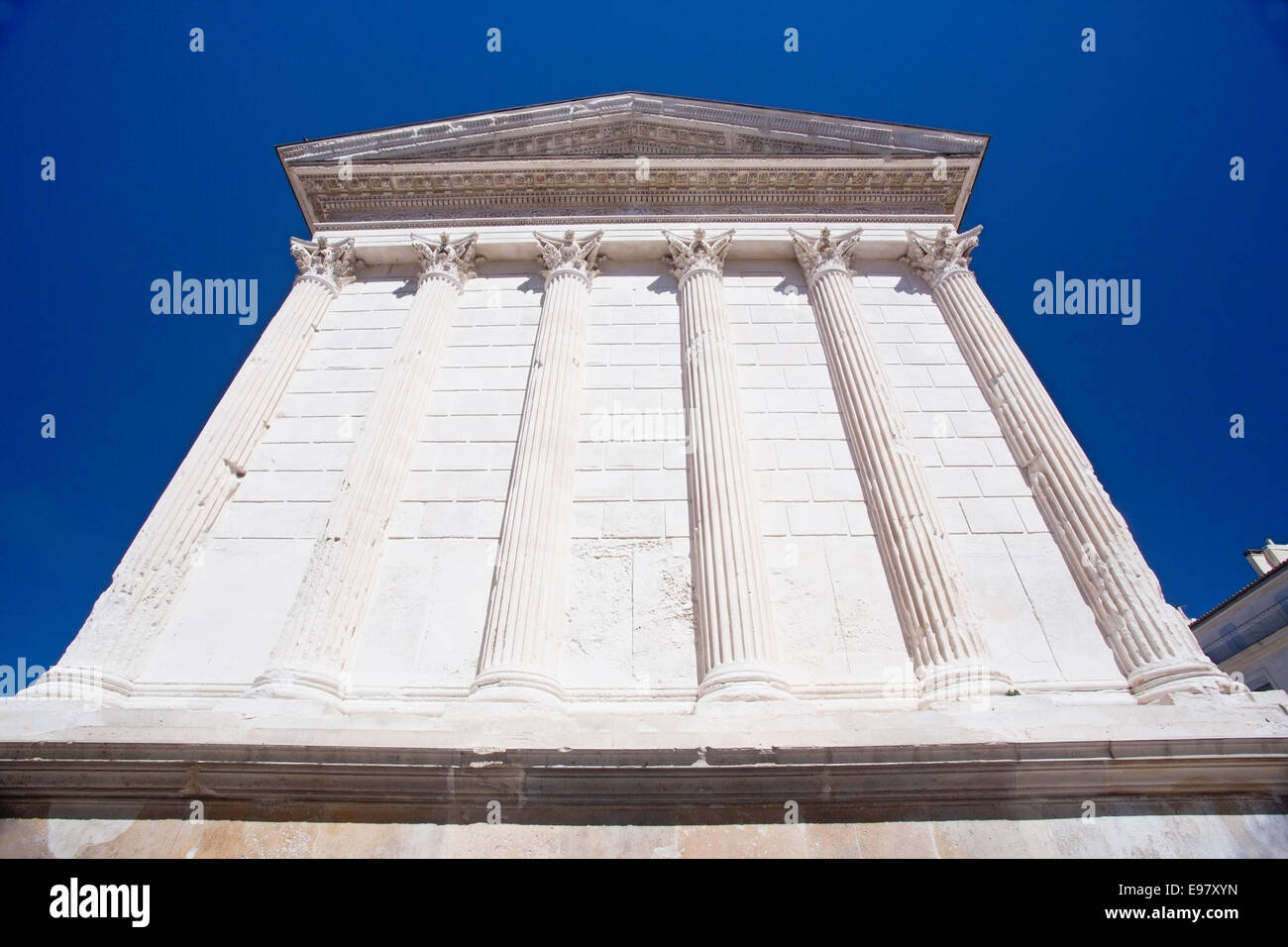 Maison Carree, ancient Roman temple, Nimes, city in France Stock Photo ...