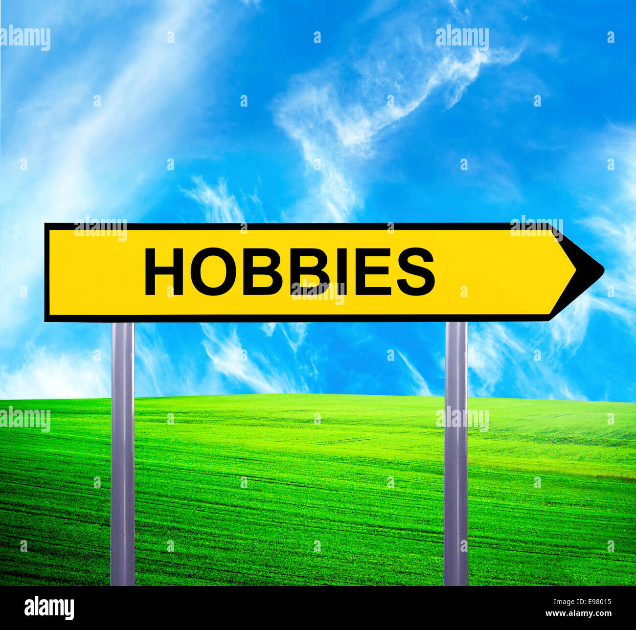 Hobbies road sign hi-res stock photography and images - Alamy