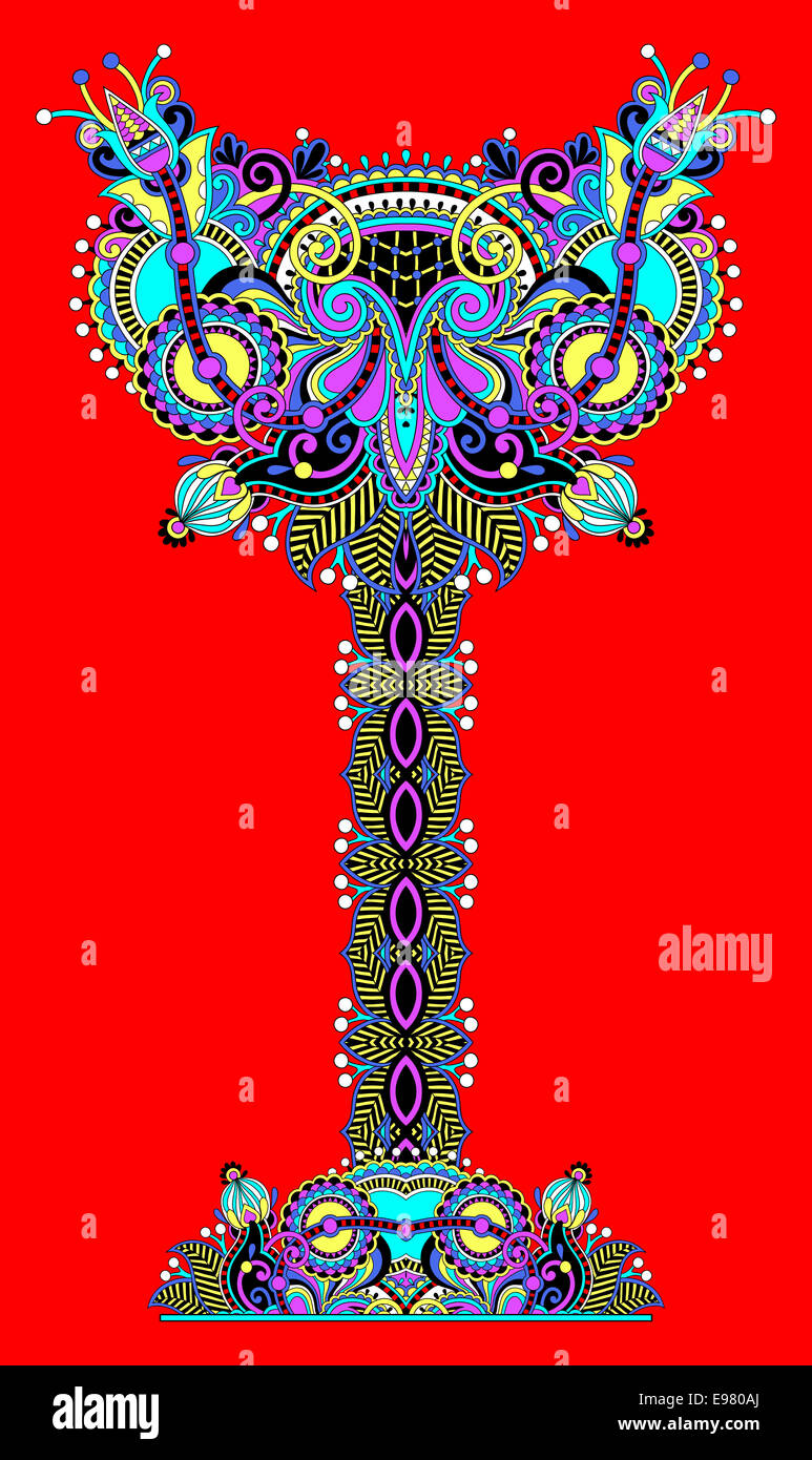 abstract ornamental floral tree, vector illustration Stock Photo - Alamy