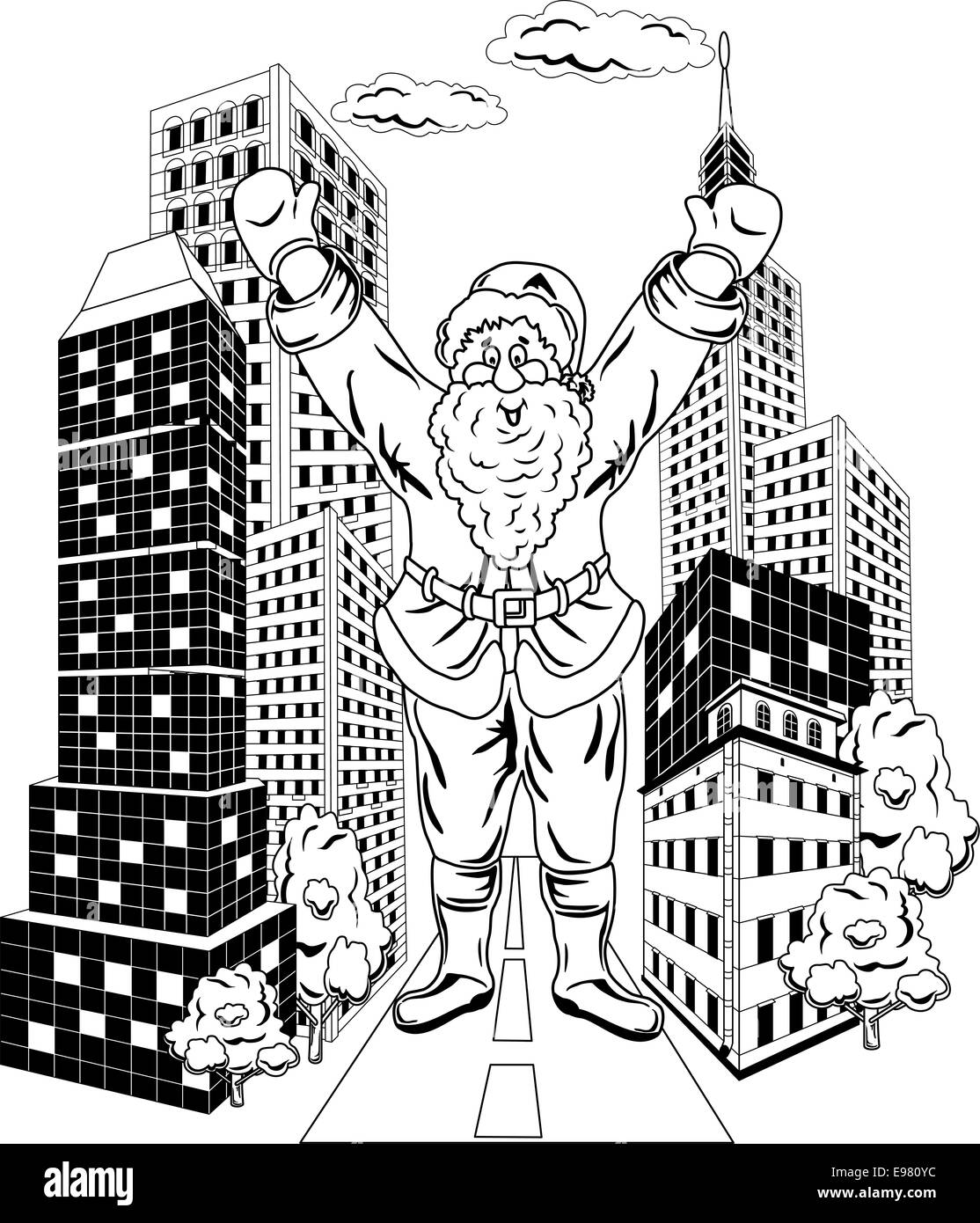 Santa claus sleigh city hi-res stock photography and images - Alamy