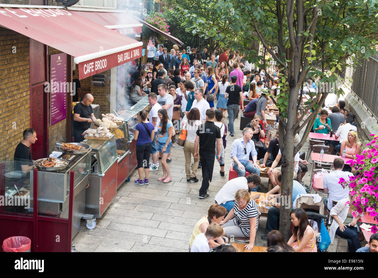 Food Stalls At Borough Market London England UK Stock Photo Alamy