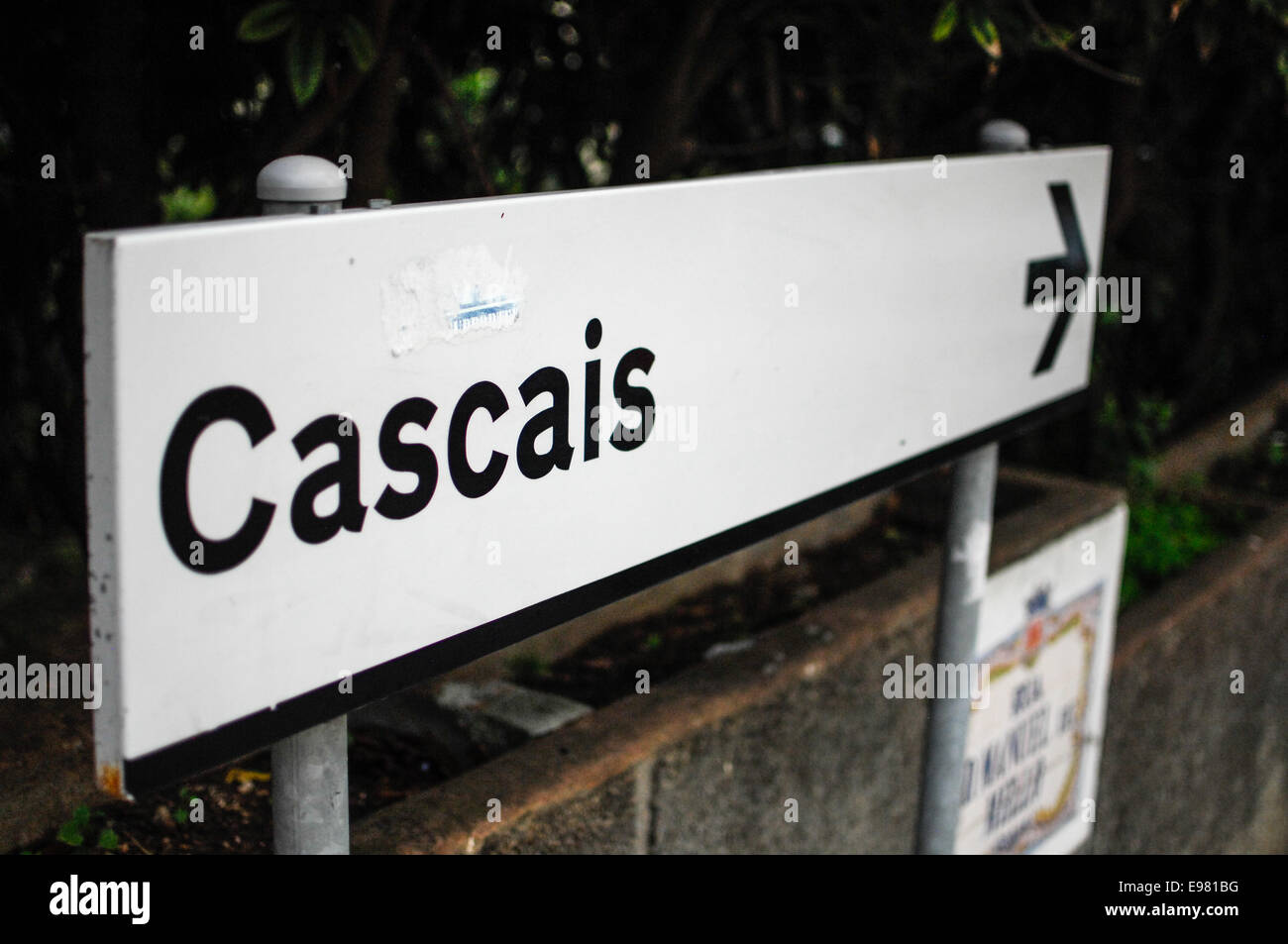 Cascais sign in Portugal Stock Photo - Alamy