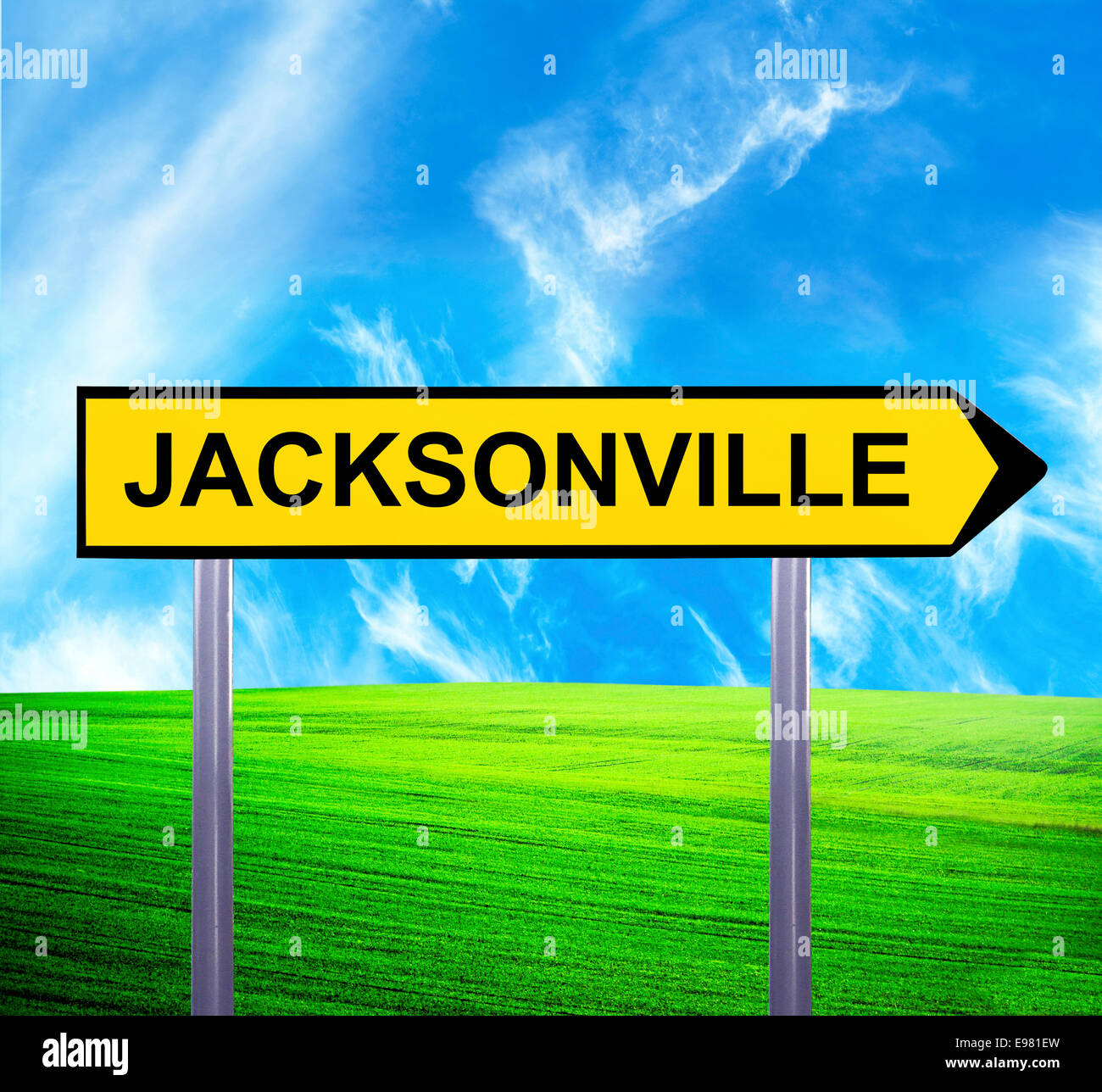 Jacksonville road sign hi-res stock photography and images - Alamy
