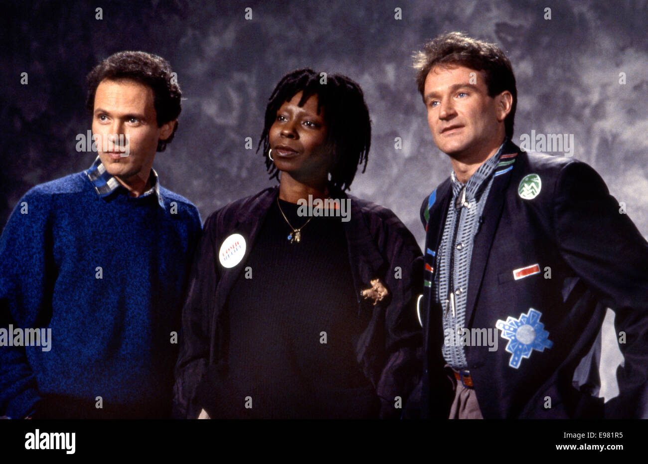 Billy Crystal, Whoopi Goldberg and Robin Williams shooting promotional ...