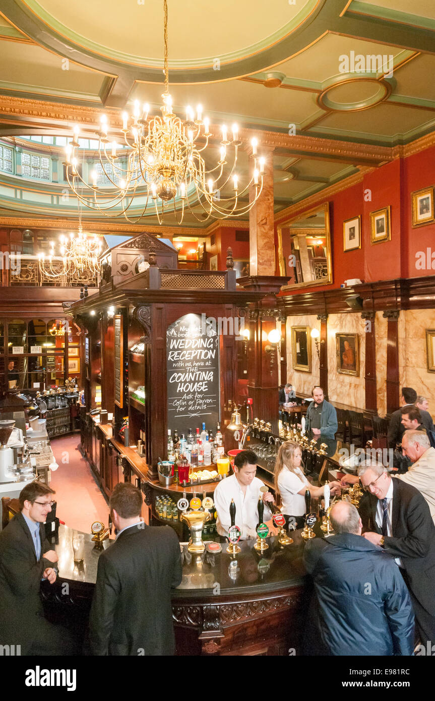 The Counting House pub in the City of London, UK Stock Photo - Alamy