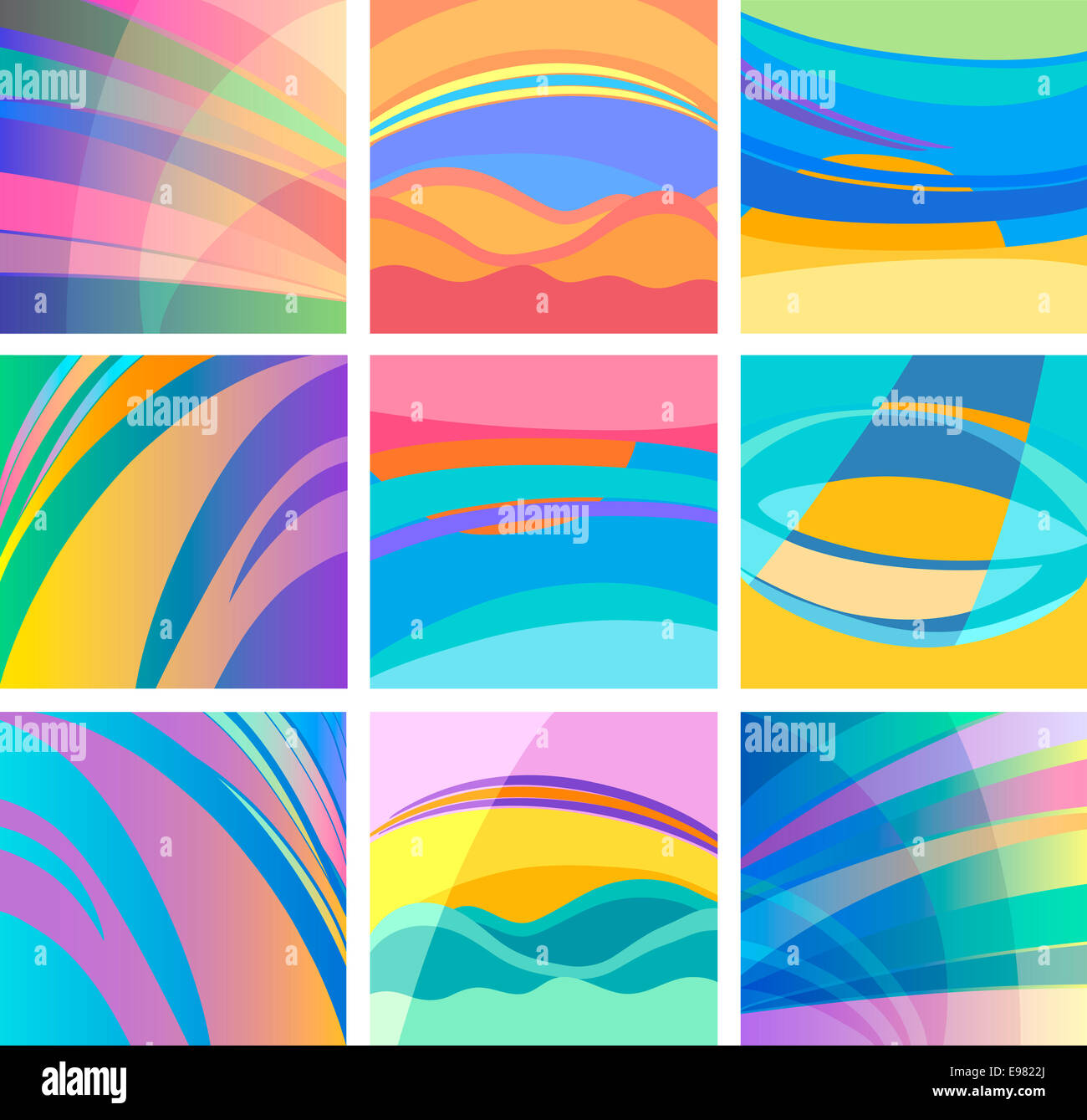 Illustration Set of Abstract Colorful Modern Design Backgrounds Stock ...