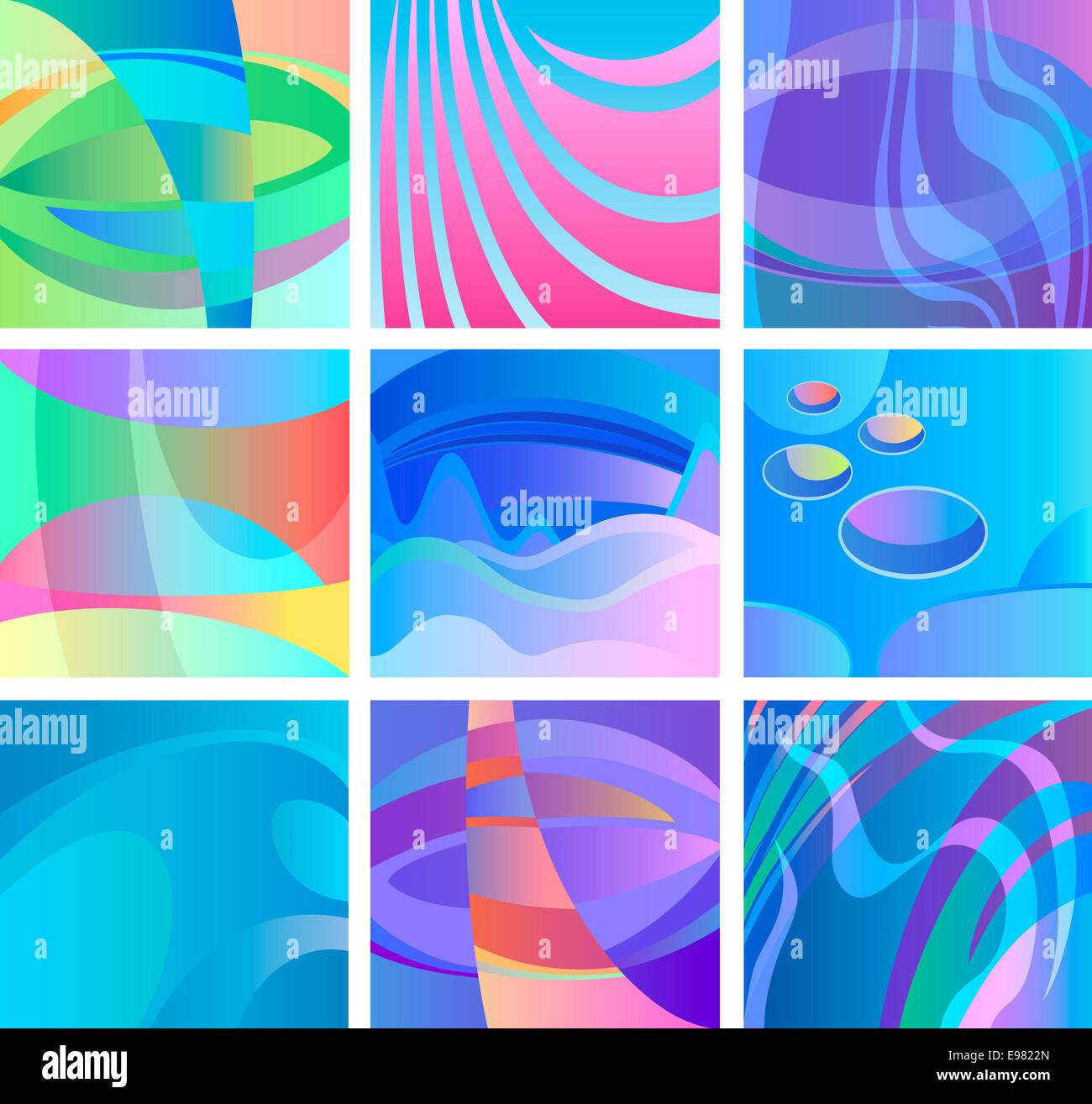 Illustration Set of Abstract Colorful Modern Design Backgrounds Stock ...