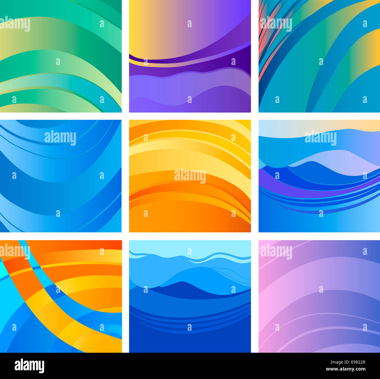 Illustration Set of Abstract Colorful Modern Design Backgrounds Stock ...