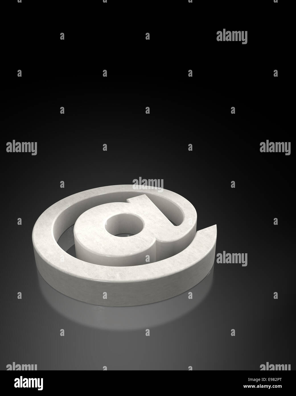 white at sign on black background Stock Photo - Alamy