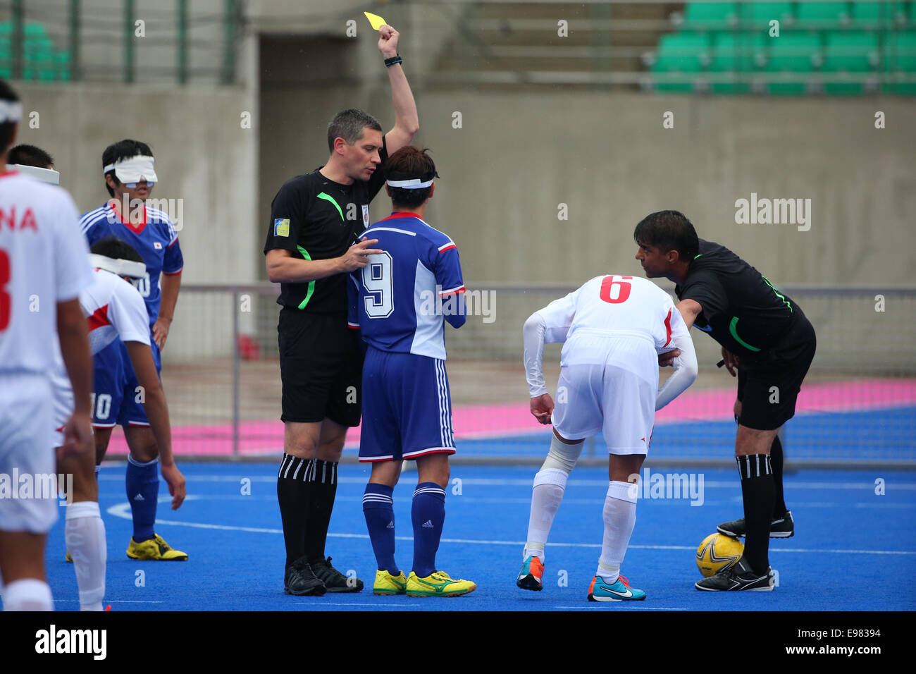 Incheon, South Korea. 21st Oct, 2014. Referee Football 5-a-side : match ...