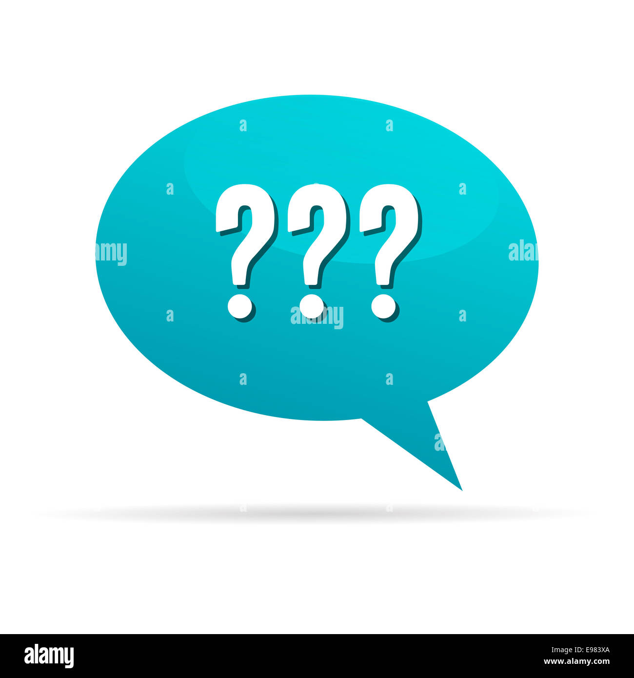 Vector illustration of colorful talk chat bubble dialog with question ...