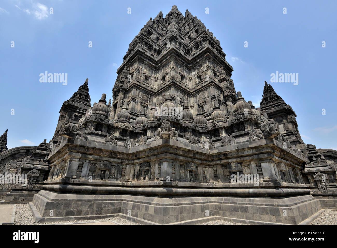 UNESCO World Heritage listed ancient Hindu temple, Prambanan Stock ...