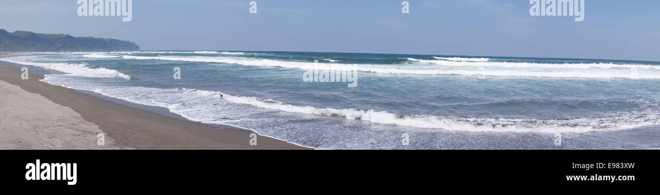 Ocean expanse - a panoramic view from land across the Indian Ocean from ...