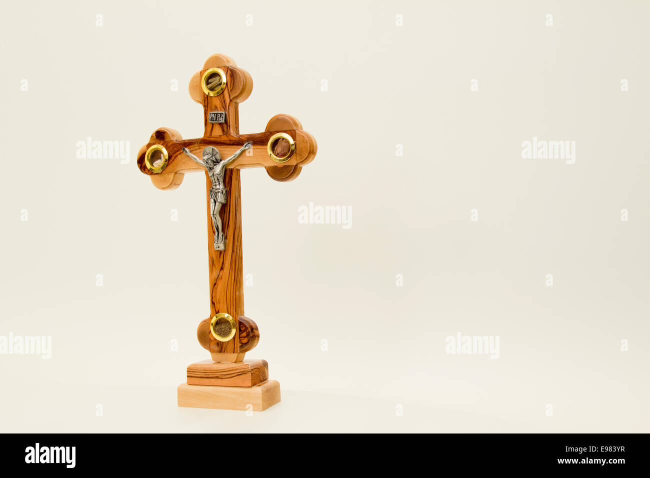 Cross from the Holy Land on a white background Stock Photo - Alamy