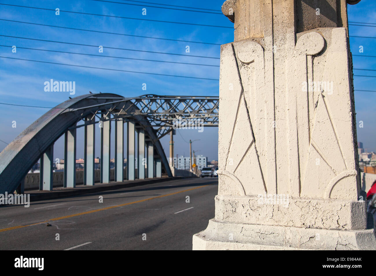 6th Street Bridge (Viaduct) over the Los Angeles River in downtown Los ...