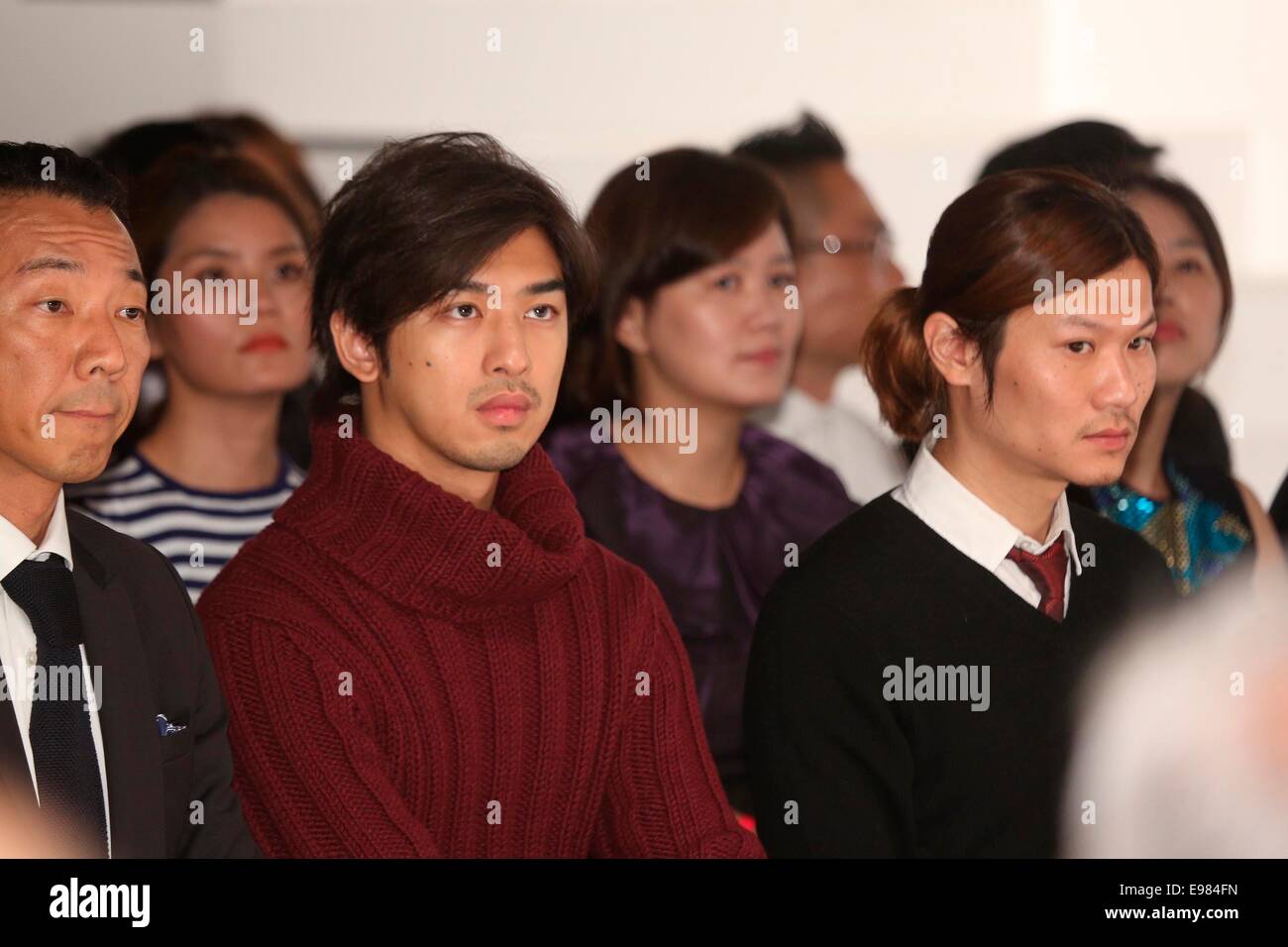 Berlin Chen attends a cloth brand fashion show in Taipei, Taiwan, China on 21th October, 2014 ...