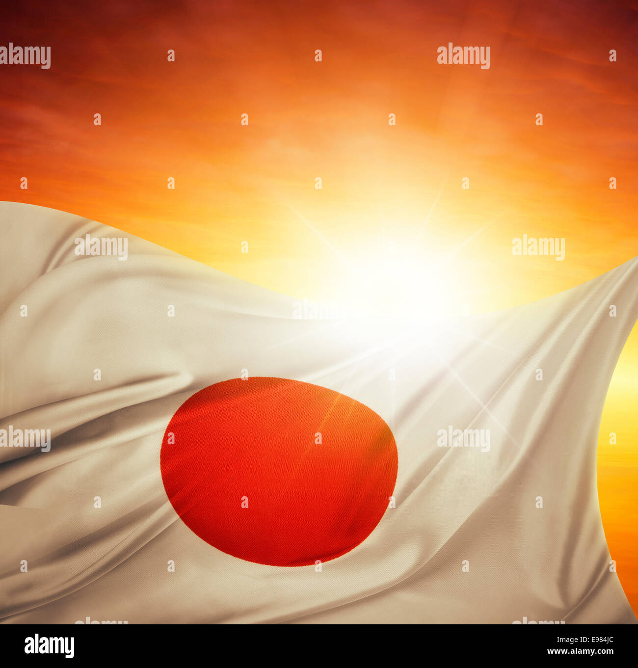 Japan japanese flag flags hi-res stock photography and images - Alamy