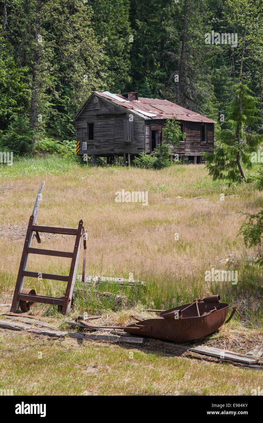 Abandoned mining ghost town of Sandon, Slocan Valley, West Kootenay ...