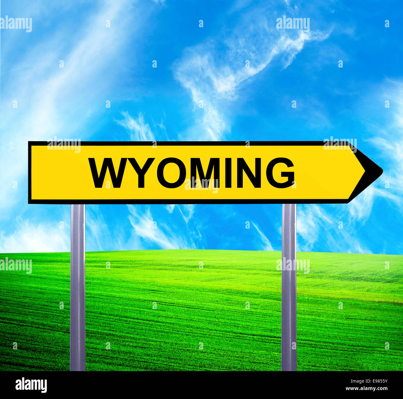 Cheyenne road sign hi-res stock photography and images - Alamy