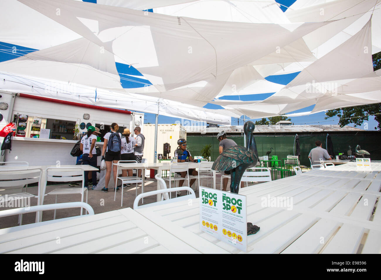 The Frog Spot, a visitor center and refreshment stand along the bike ...