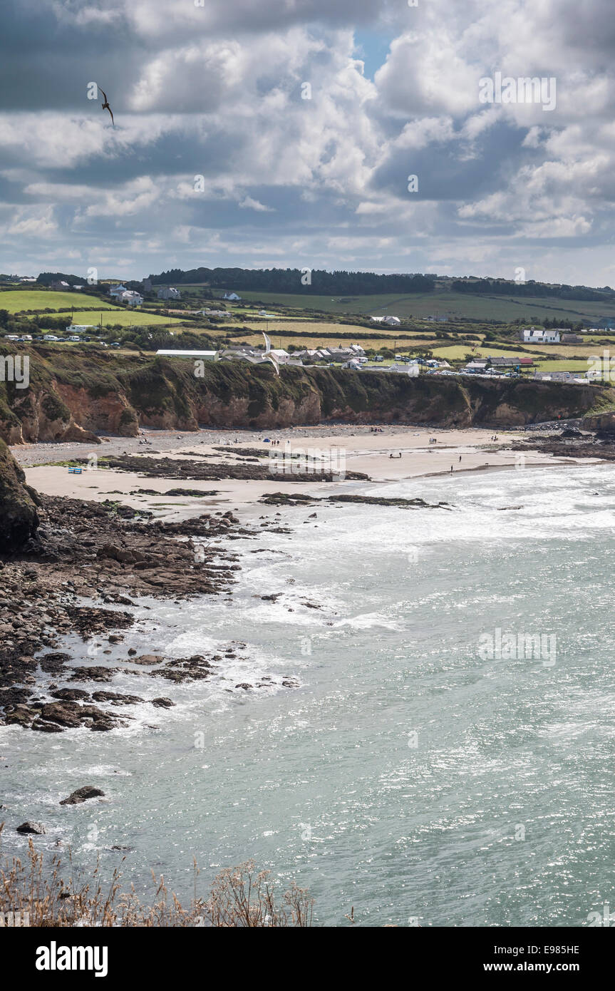 Porth Swtan or Church bay on the Anglesey coast in North Wales Stock ...