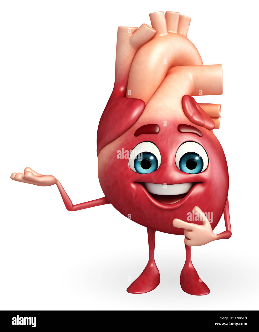 Cartoon Character of heart with presenting pose Stock Photo - Alamy